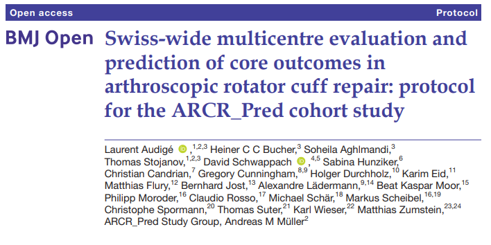 Swiss-wide multicentre evaluation and prediction of core outcomes in ...